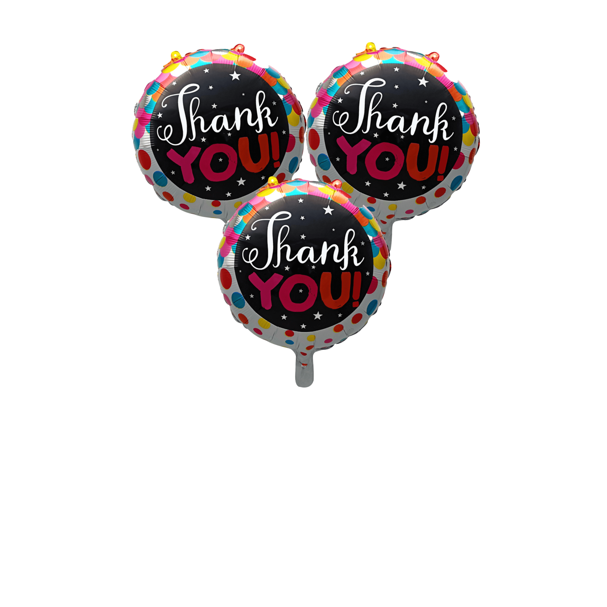 Thank You Mylar Balloon Set – 3 Pack Foil Balloons for Celebrations and ...