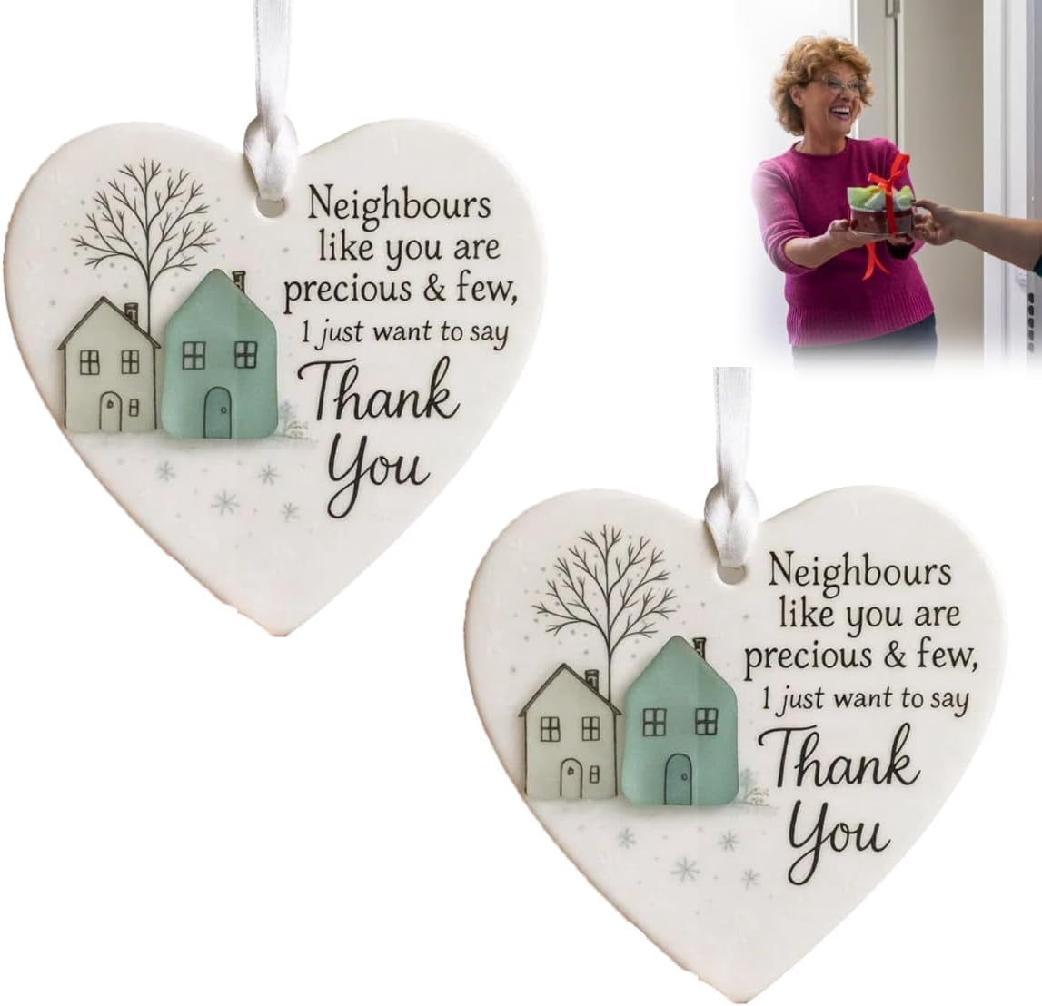 Thank You Neighbours Heart - Shaped Ornament,Neighbours Like You are ...
