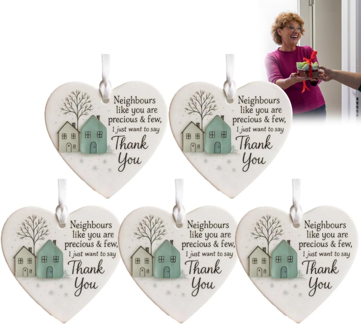 Thank You Neighbours Heart - Shaped Ornament,Neighbours Like You are ...