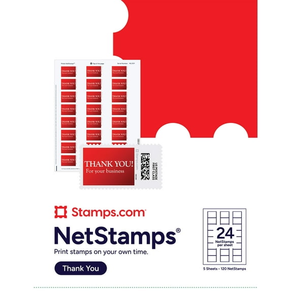 Thank You NetStamps 120 ct - Blank Postage Labels - NOT Forever Stamps ...