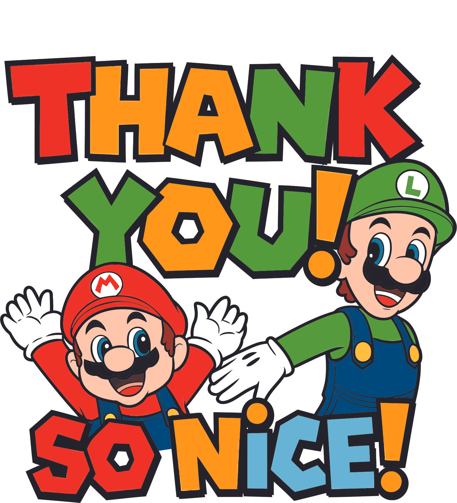 Thank You So Nice Red Green Plumber Brothers Retro Videogame Characters ...