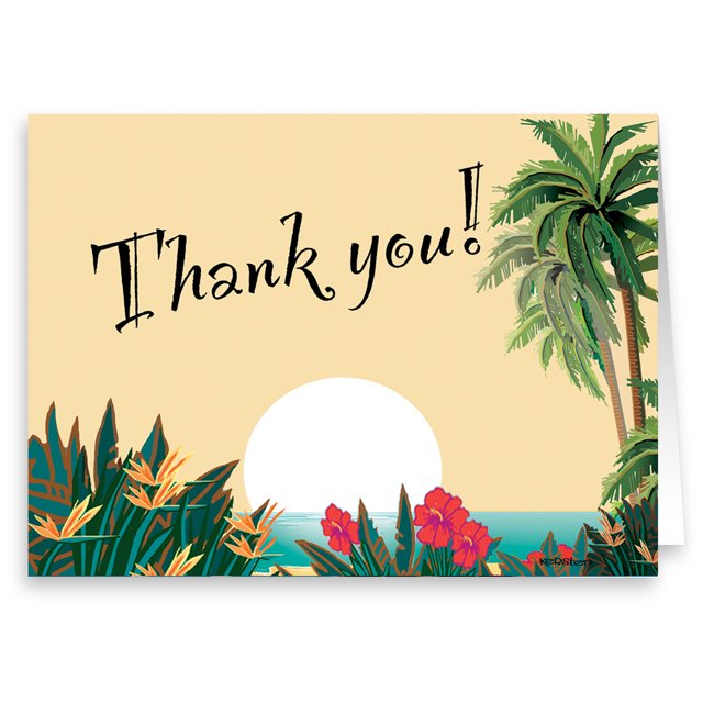 Thank You Note Card - Hawaiian Sunset - 10 Boxed Notecards - 14027 ...