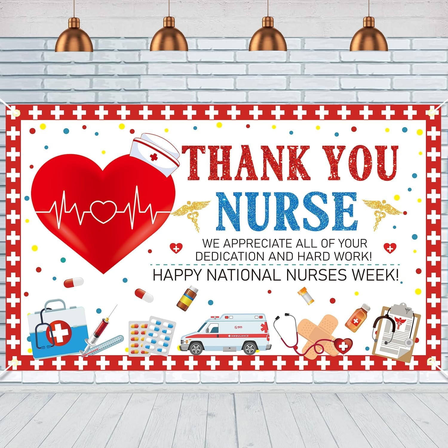Thank You Nurse Backdrop Large Thank You Nurse Banner for Nurse ...