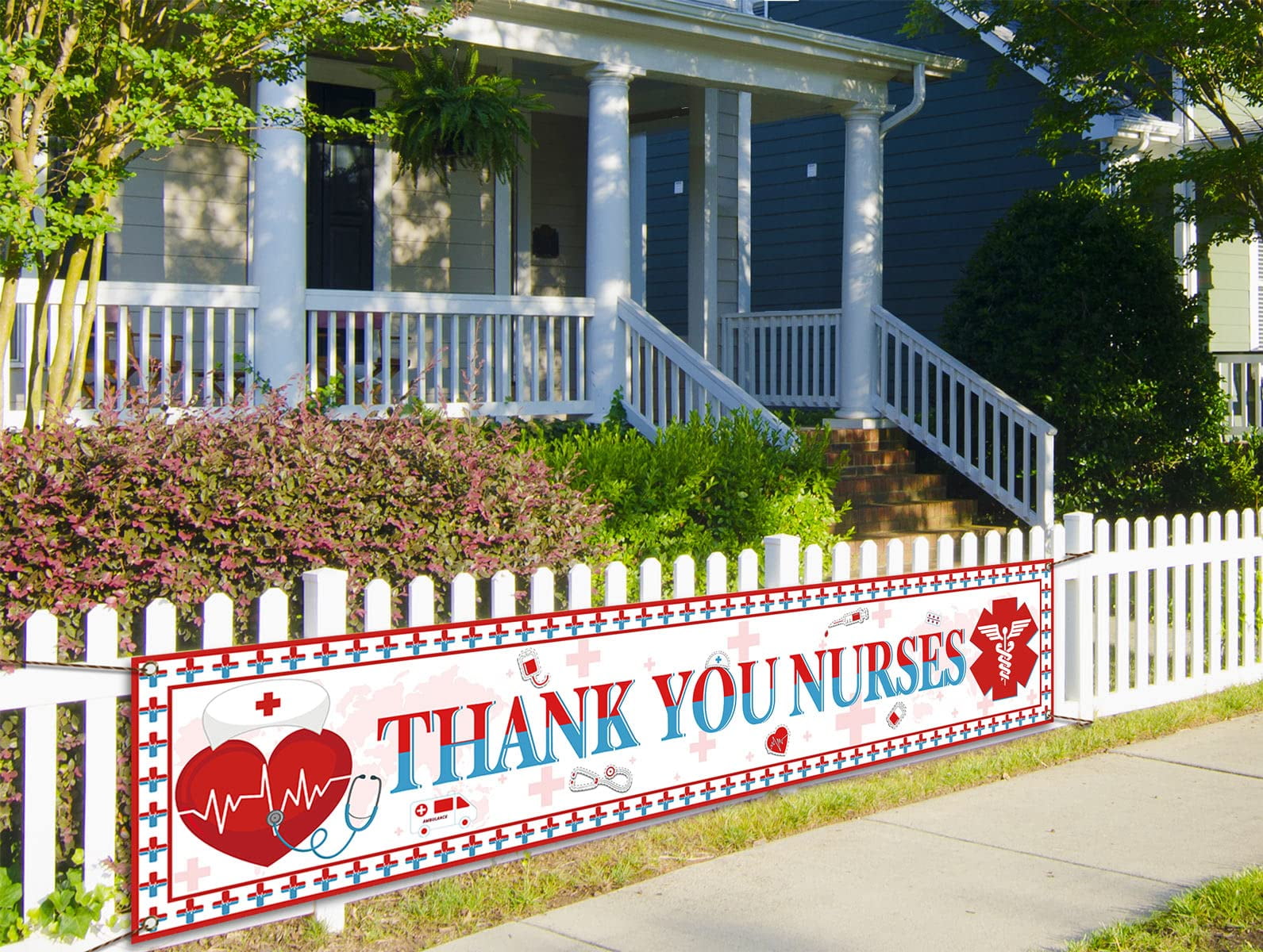 Thank You Nurse Banner Decoration Nurse Appreciation Banners Backdrop ...