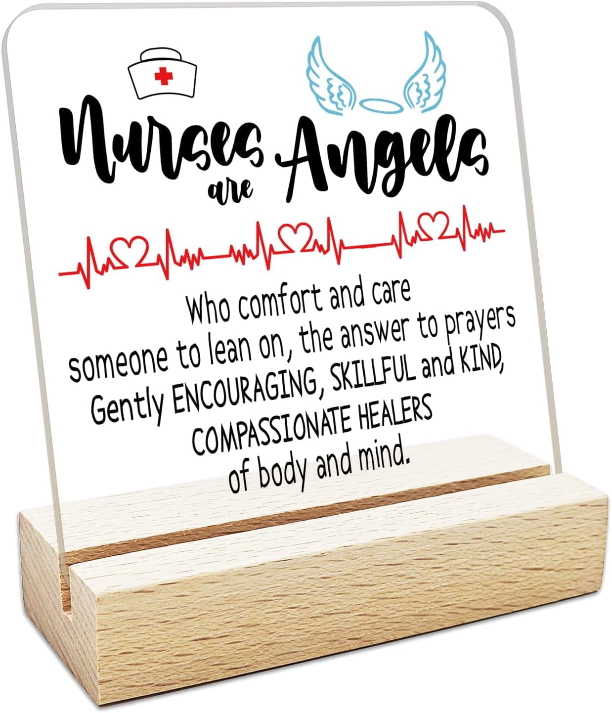 Thank You Nurse Gifts Nurses Are Angels Acrylic Sign Gifts Appreciation ...