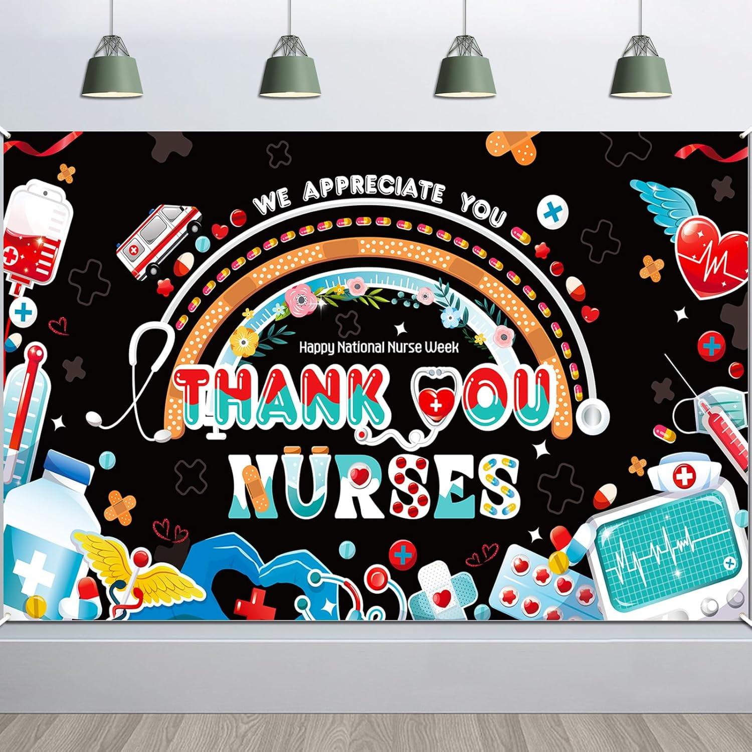 Thank You Nurse Party Decorations Backdrop Banner Happy National