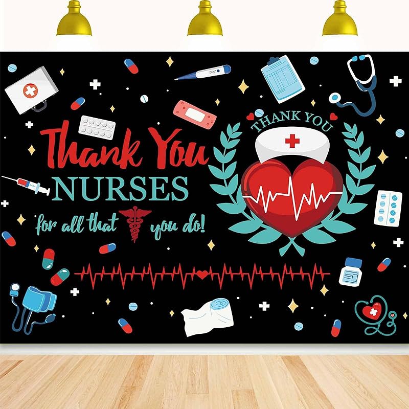 Thank You Nurses Backdrop,7x5FT Nurse Appreciation Week Backdrop Happy ...
