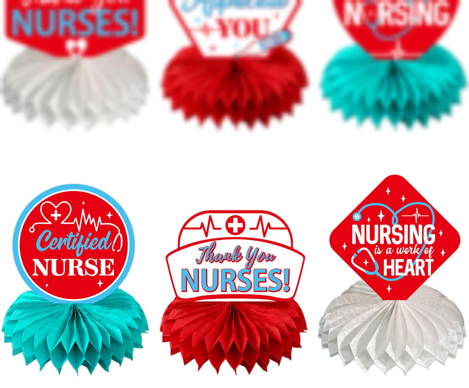 Thank You Nurses Party Decorations Honeycomb Centerpieces National ...