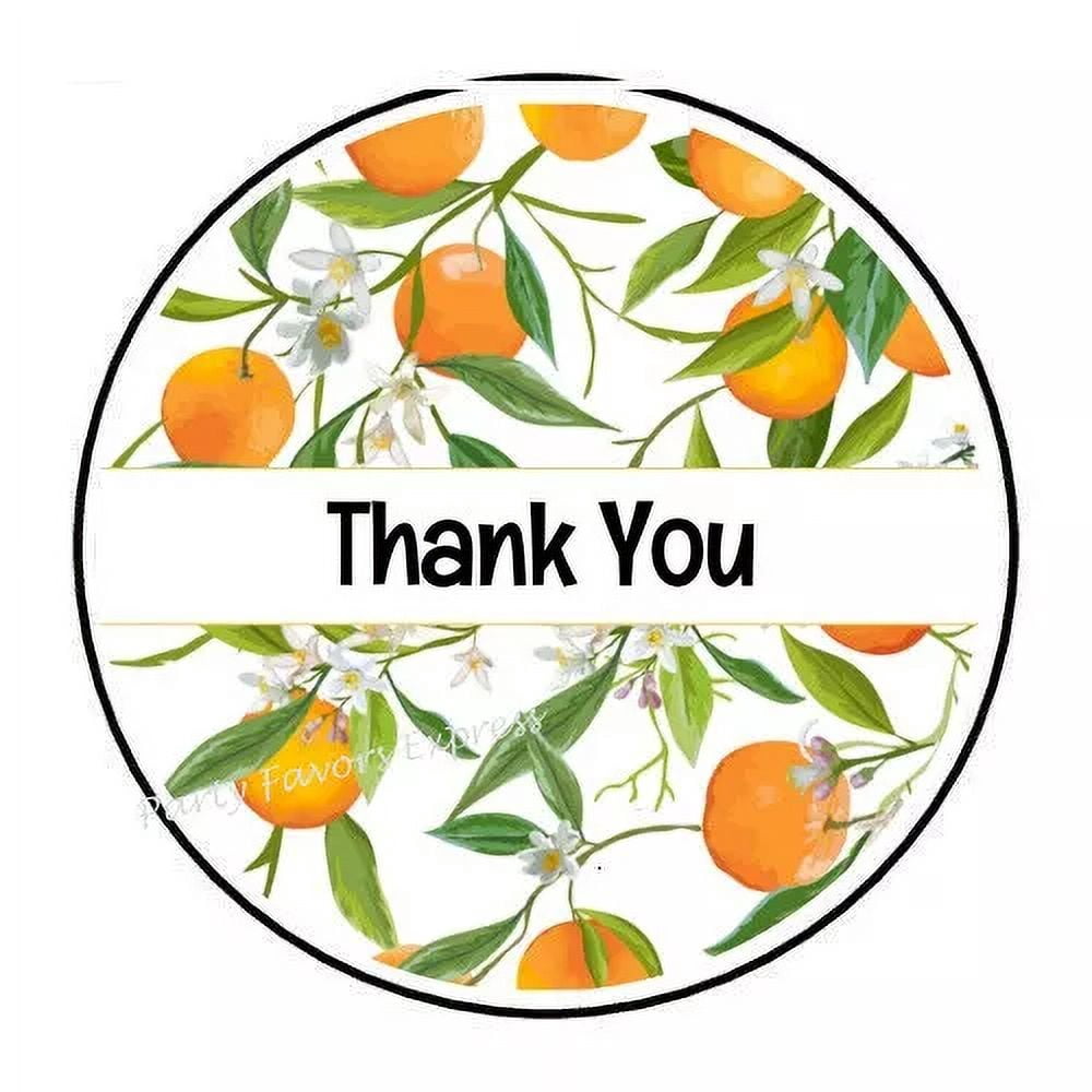 Thank You Oranges Envelope Seals Labels Party Favors Stickers Phone ...