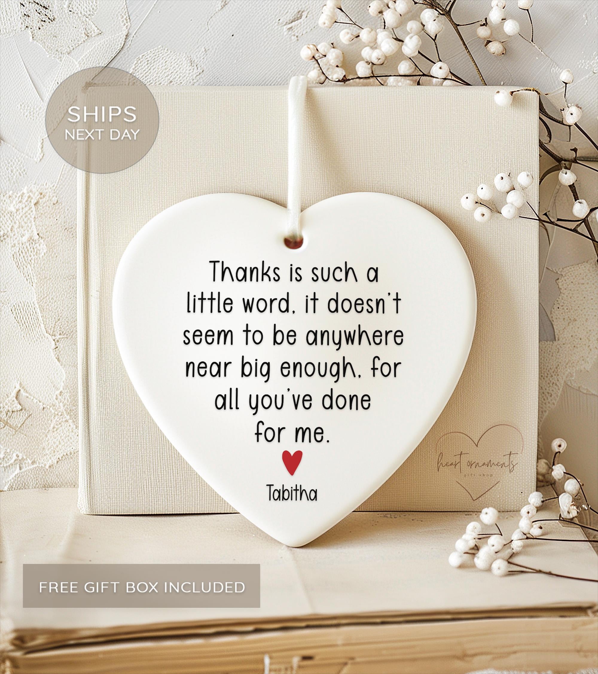 Thank You OrnamentThanks Is Such a Little Word Personalized Gratitude ...