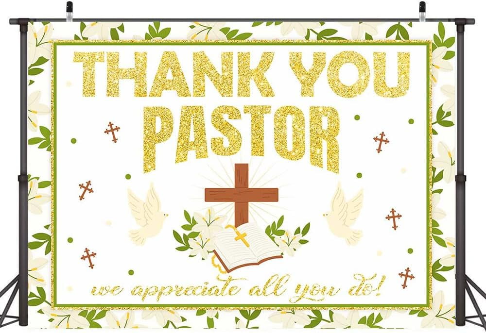 Thank You Pastor Backdrop Pastor Appreciation Background Pigeon Cross ...