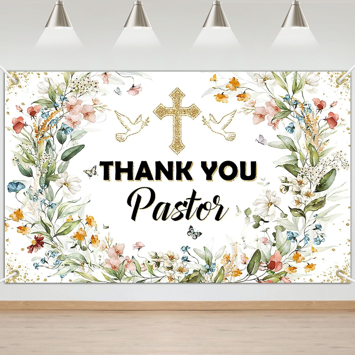 Thank You Pastor Backdrop Wildflower Pastor Appreciation Day Backdrop ...