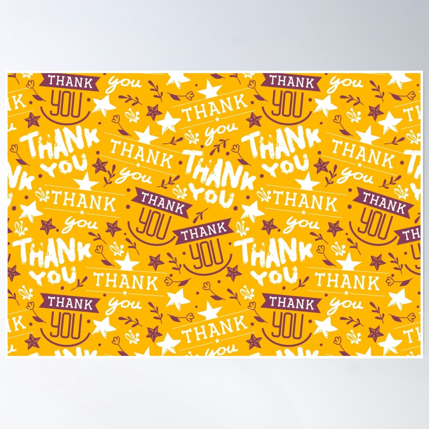 Thank You Poster Wall Art, Modern Wall Decor, 8x12 UNFRAMED - Walmart.com