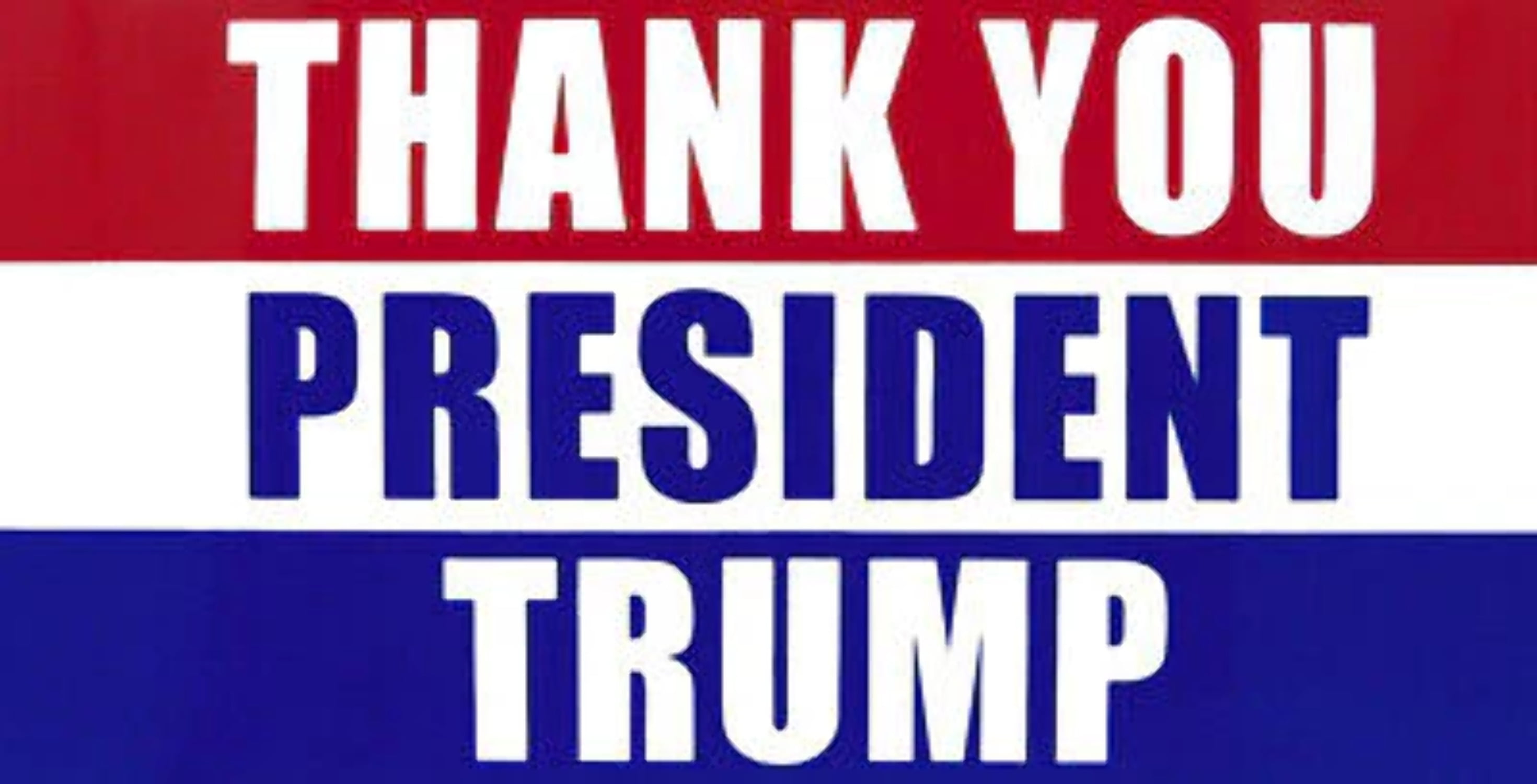 Thank You President Trump Red White Blue Vinyl Decal Bumper Sticker ...