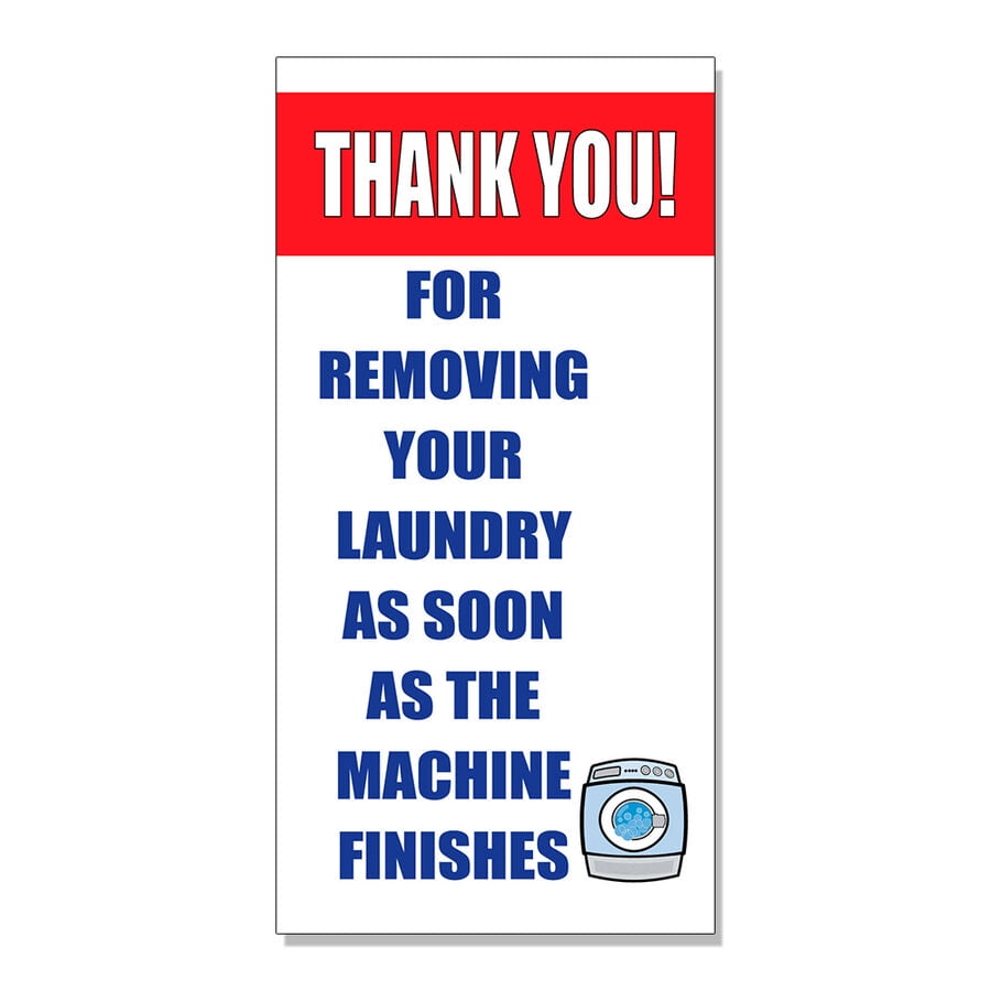 Thank You Removing Laundry Laundromat DECAL STICKER Retail Store Sign ...