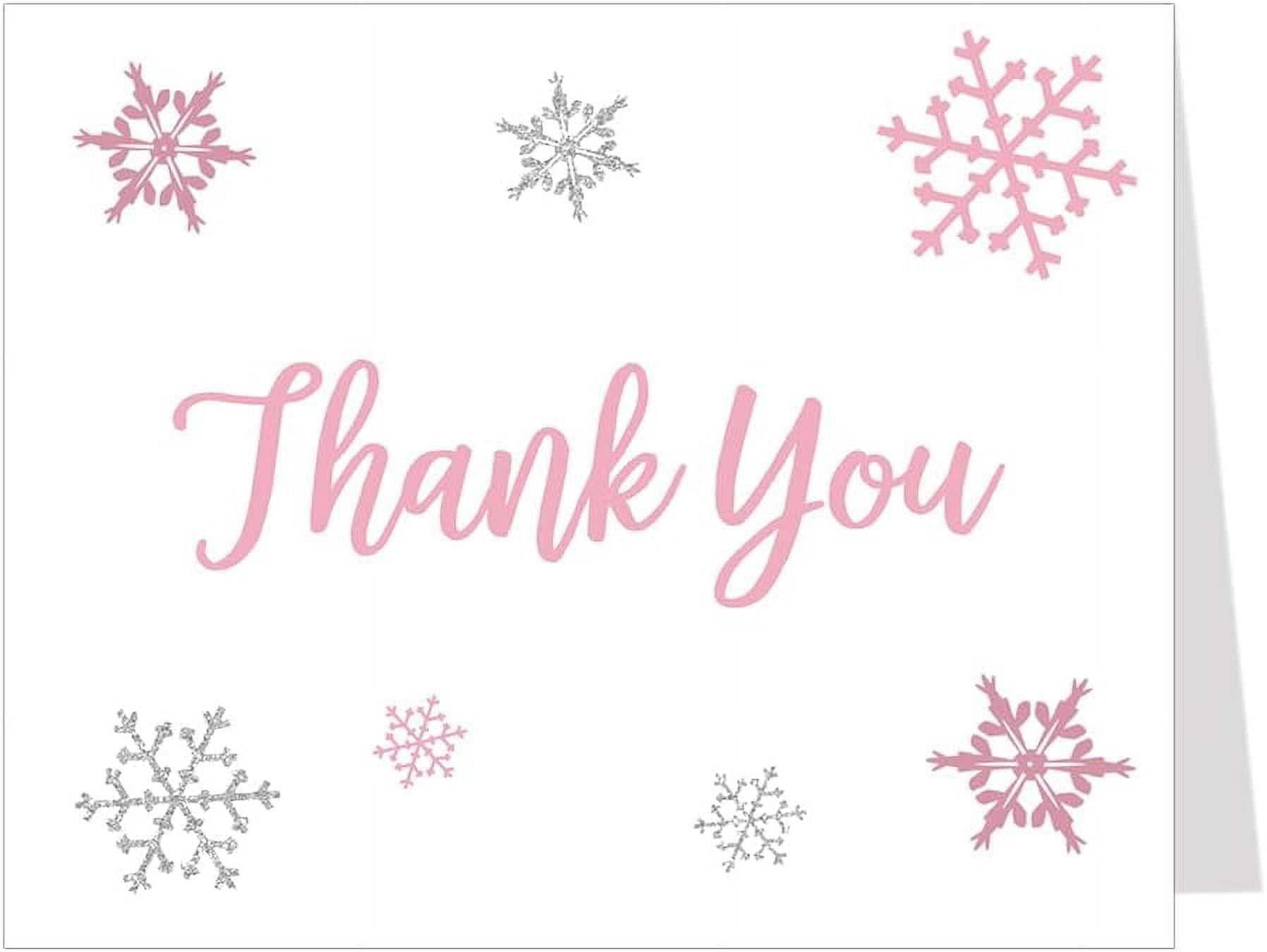 Thank You Snow Much Cards Snowflake Baby Shower Notes Winter Wonderland ...