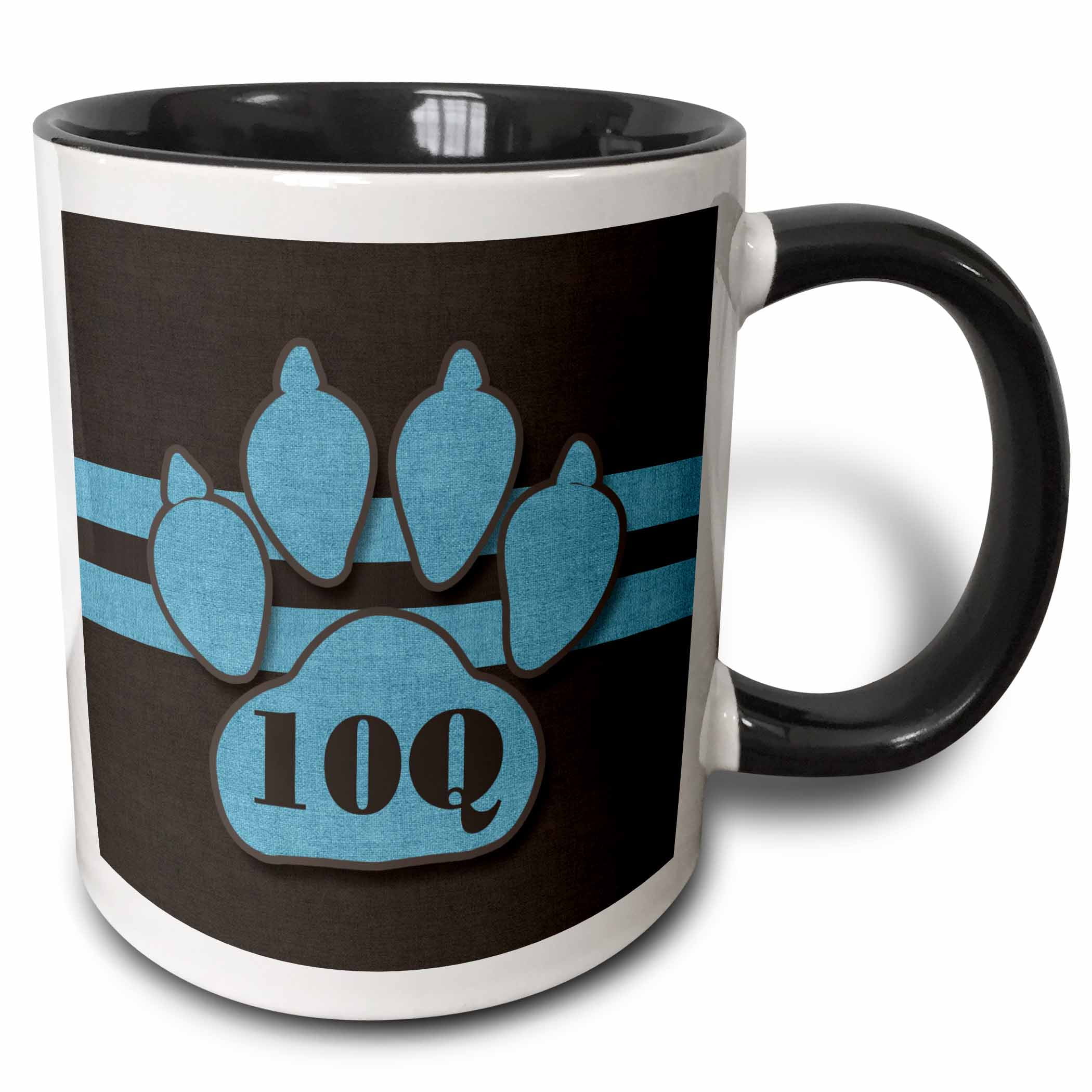 Thank You Social Media Cyberslang Message with Dog Paw in Blue 11oz Two ...