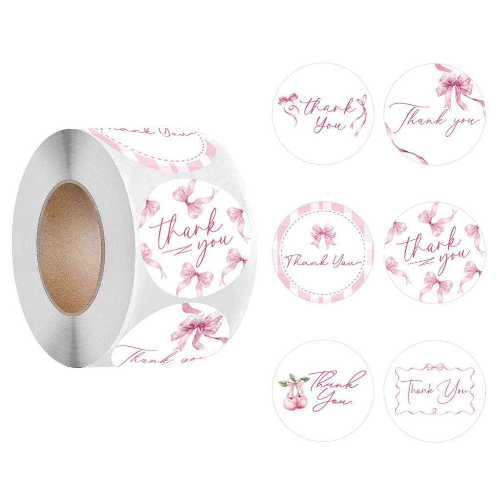 Thank You Sticker Lovely Bows Sticker Decorative Labels Thank You ...