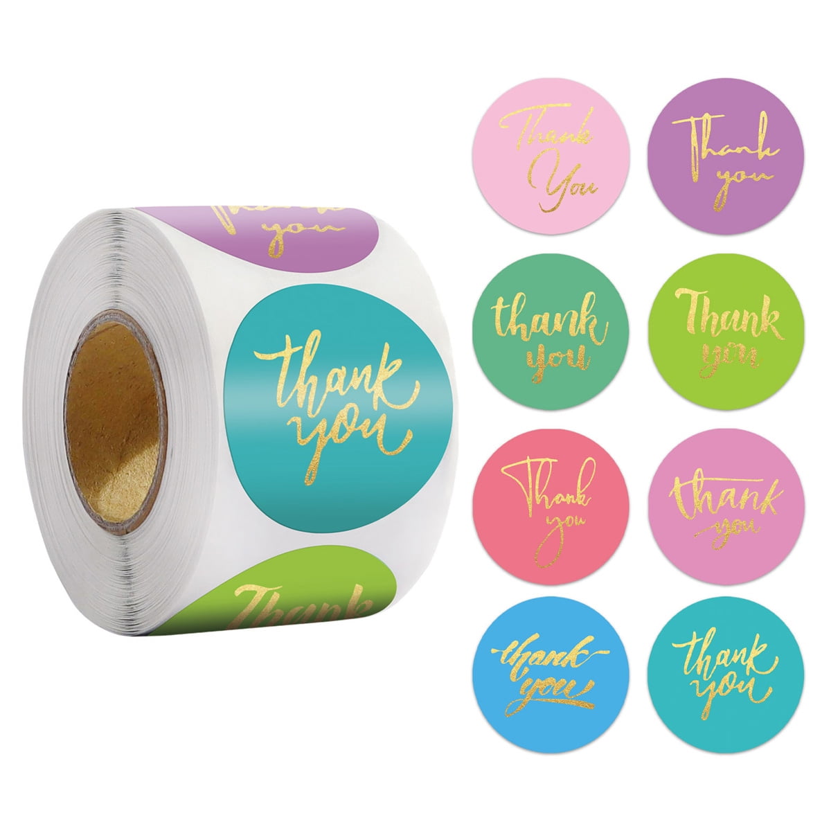 Thank You Stickers, Adhesive Sticker Labels For Business, Easy Peel-Off ...