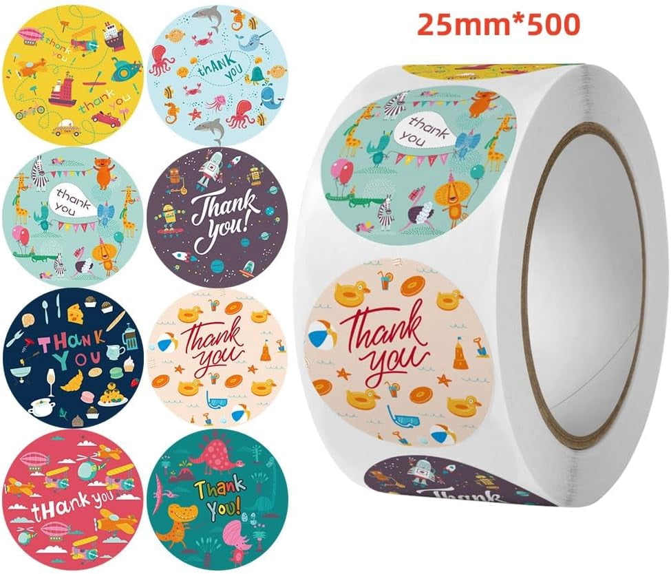 Thank You Stickers Rolls, 2000Pcs Thank You for Supporting My Small ...