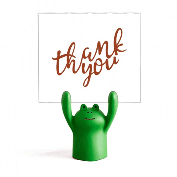 Thank You Stylish Quote Handwrite Memo Holder Cartoon Animal Frog Stand ...
