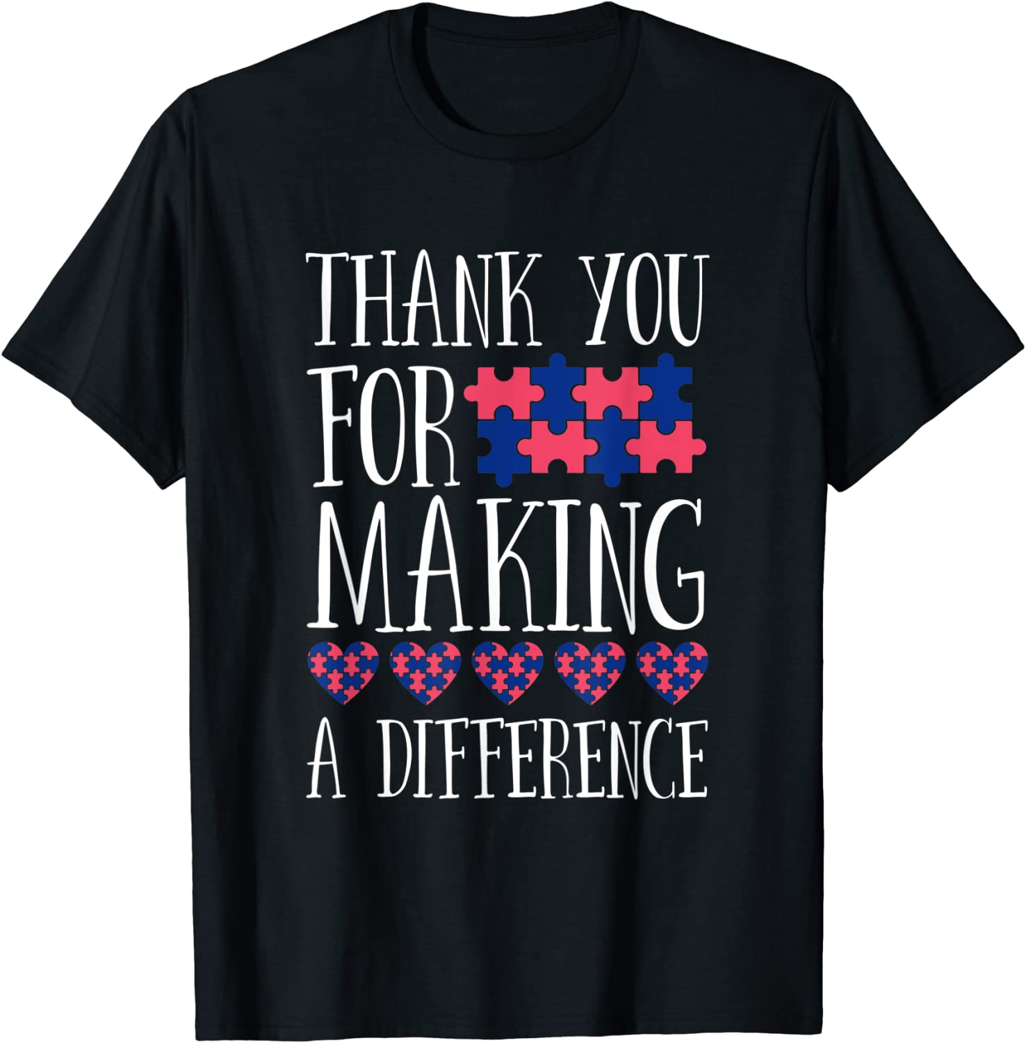 Thank You Support Autism Teacher Autistic T-Shirt - Walmart.com