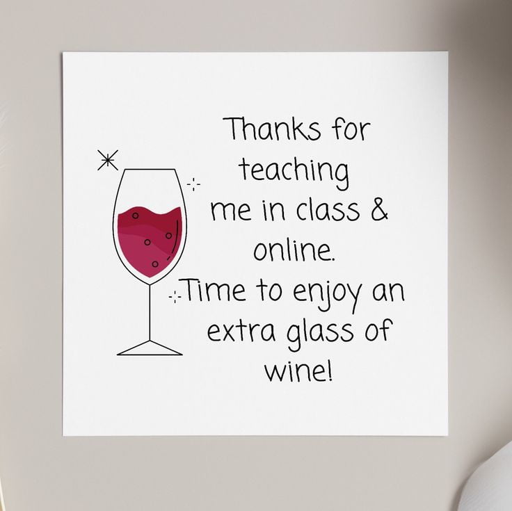 Thank You Teacher Card – "Thanks for Teaching Me in Class & Online ...