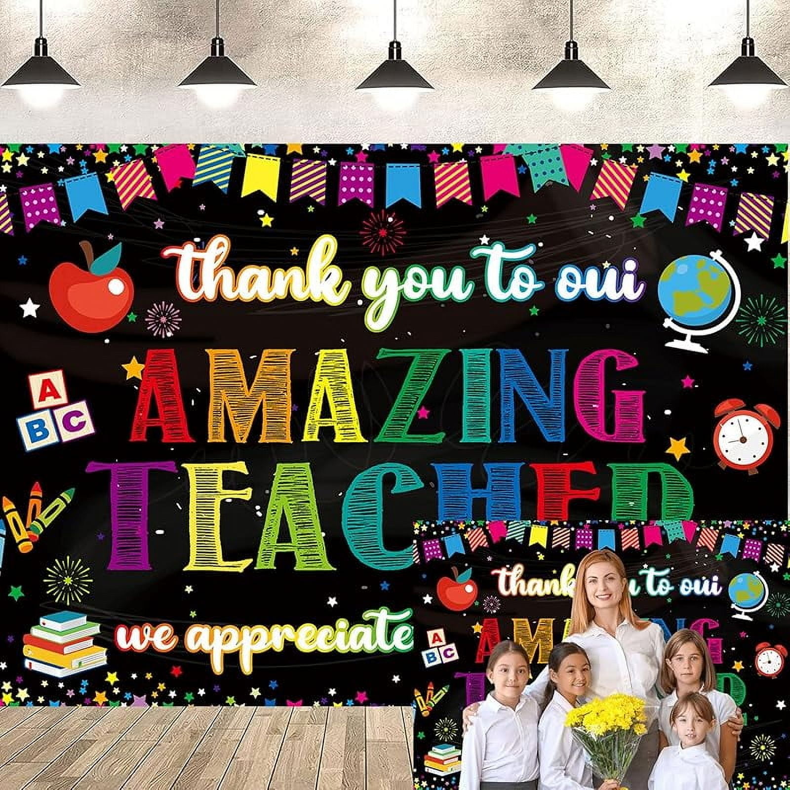 Thank You Teachers Backdrop Amazing Teachers Backdrop for Photography ...