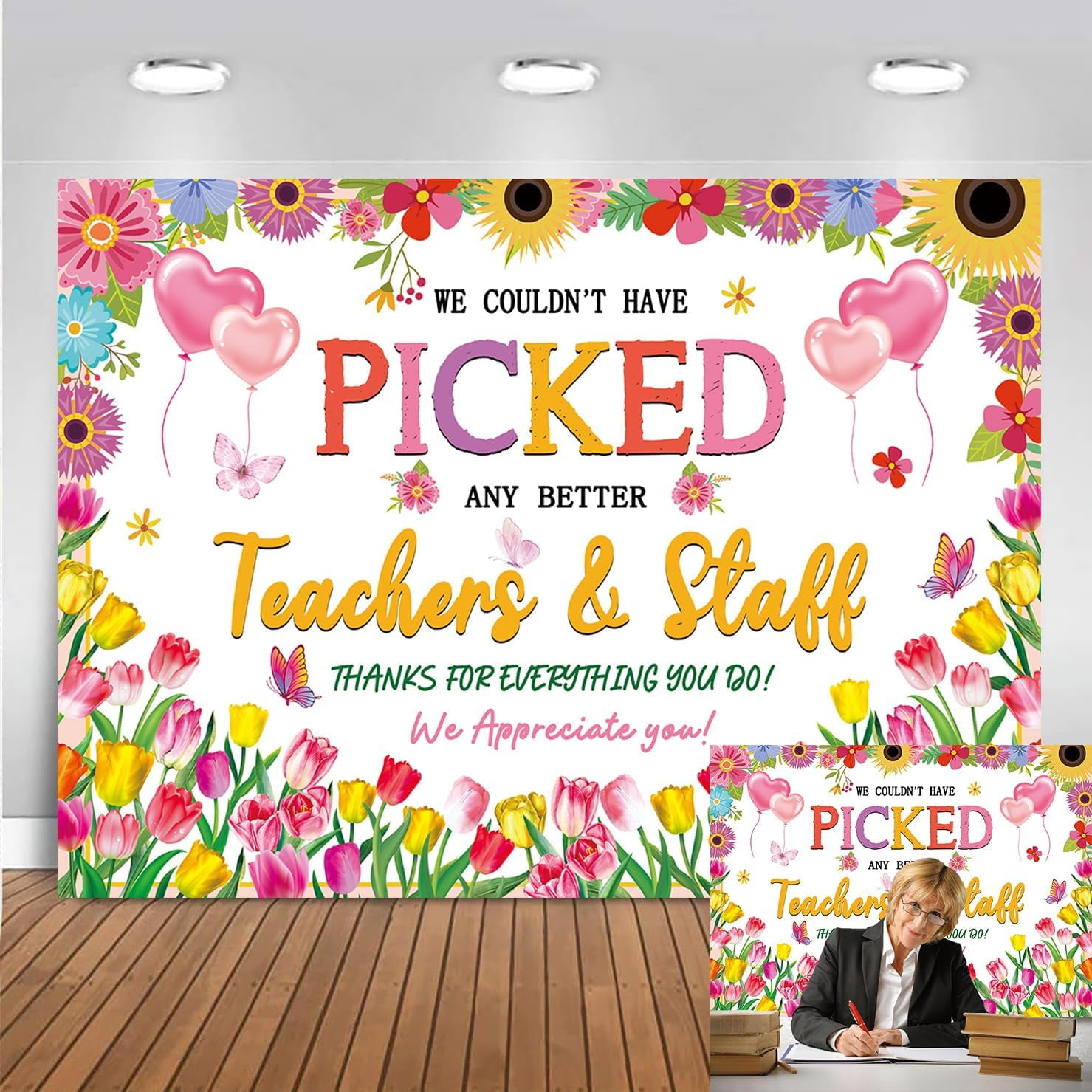 Thank You Teachers Backdrop We Appreciate You Photography Background We ...