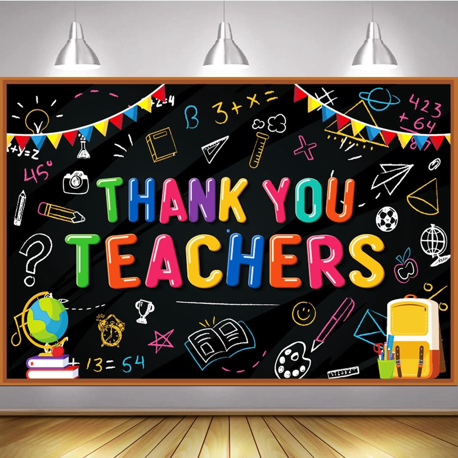 Thank You Teachers Backdrop, Teachers' Day Banner, Teachers ...
