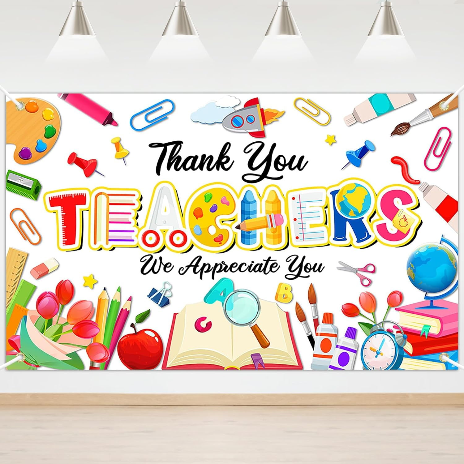 Thank You Teachers Banner Teacher Appreciation Banner We Appreciate You ...