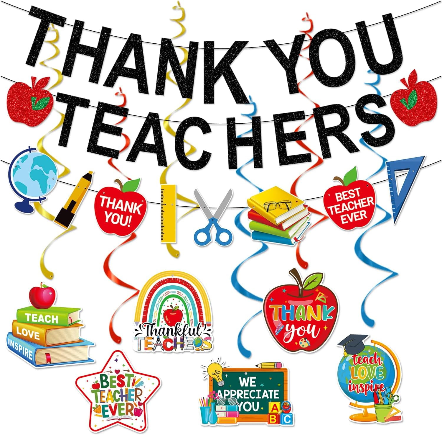 Thank You Teachers Banner, Thank You Teachers Decorations, Teacher ...