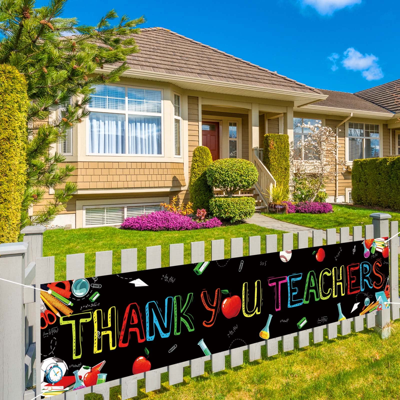 Thank You Teachers Banners Indoor Outdoor Decorations Teacher ...