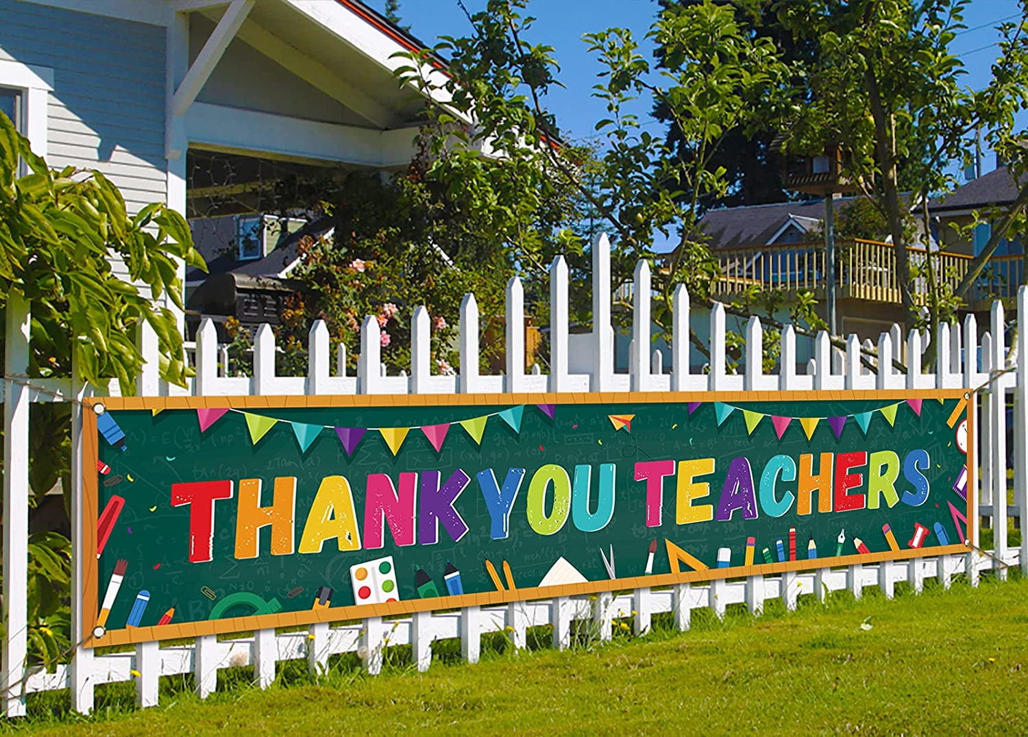 Thank You Teachers Large Banner Teacher's Appreciation Day Classroom ...
