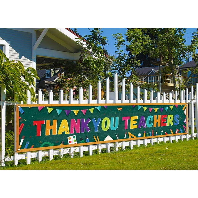 Thank You Teachers Large Banner Teacher's Appreciation Day Classroom ...
