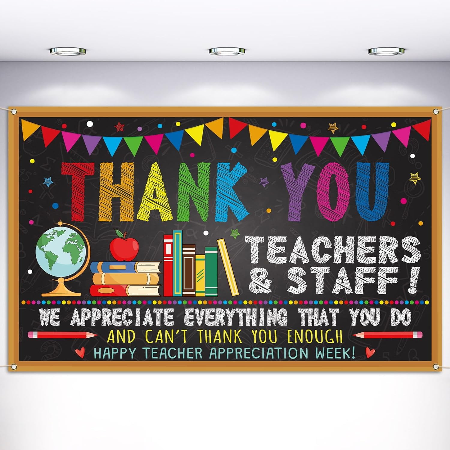 Thank You Teachers Photo Booth Backdrop 2024 Teacher Appreciation Week ...