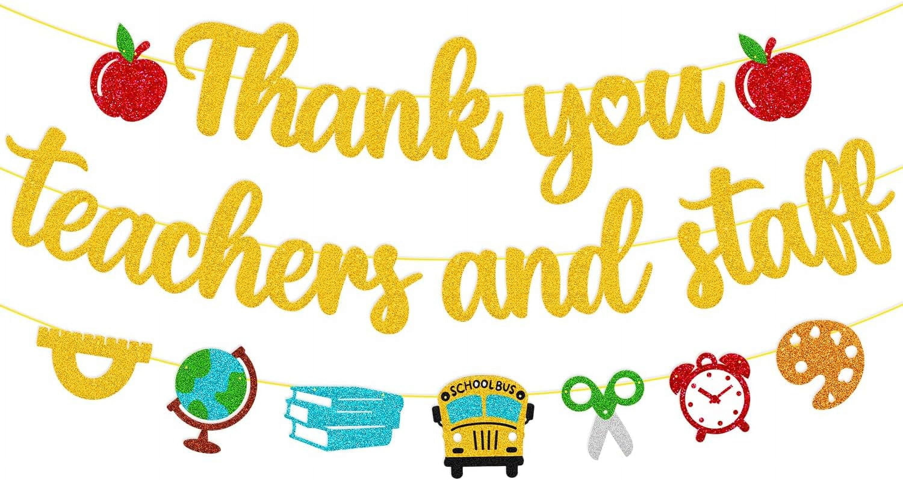 Thank You Teachers and Staff Banner National Teacher Appreciation Week ...