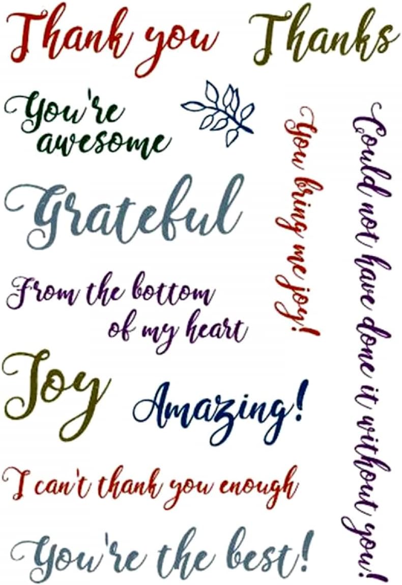 Thank You,Thanks Words Phrase Clear for Card Making DIY Scrapbooking ...
