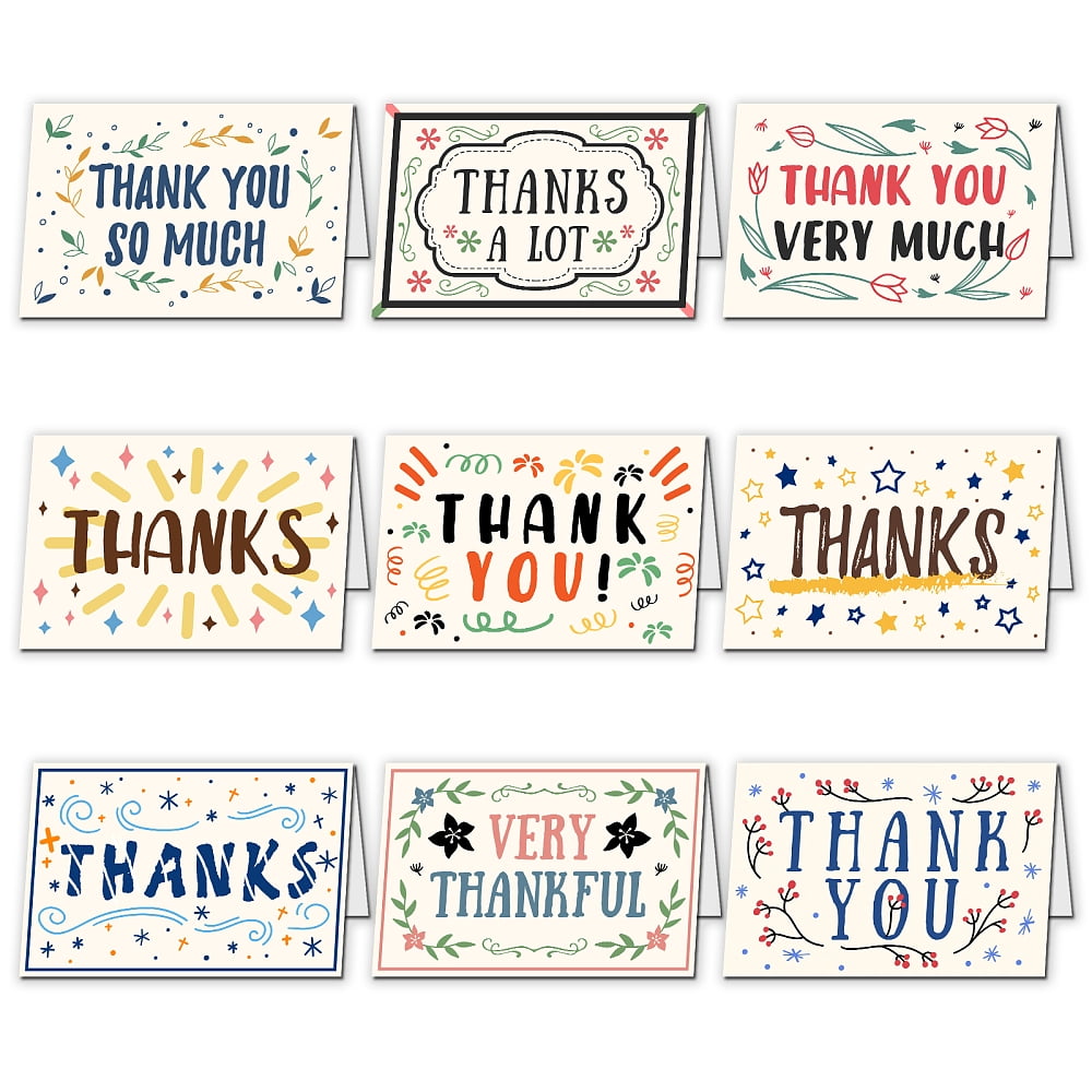 Thank You Theme Cards and Paper Envelopes for Birthday Thanksgiving Day ...