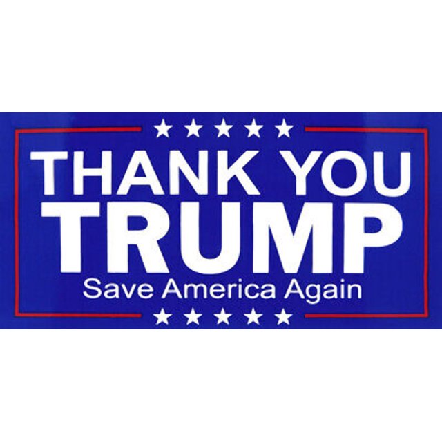 Thank You Trump 2024 Save America Again Blue Vinyl Decal Bumper Sticker ...