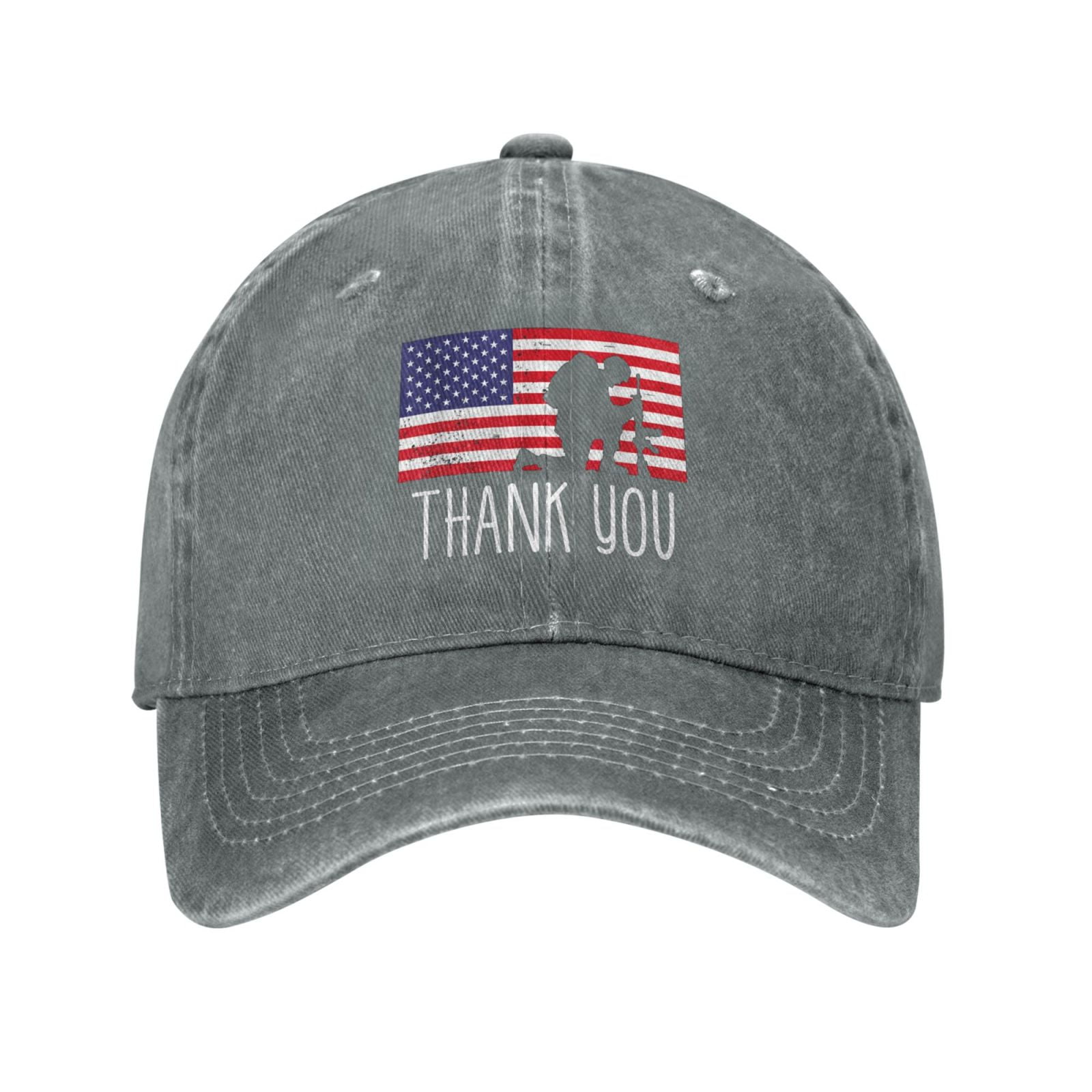 Thank You Veteran Baseball Cap Washed Denim Adjustable Fashion Caps for ...