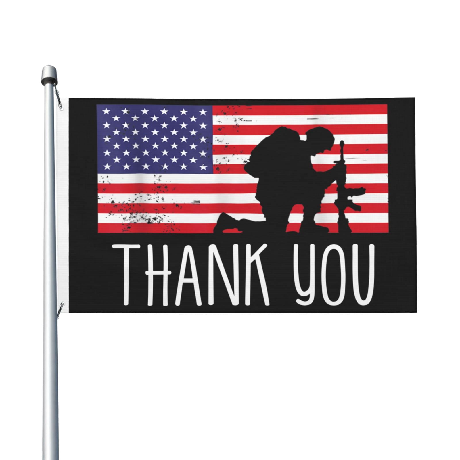 Thank You Veteran Flags for Yard Outside Decorations 3x5 Ft Double ...