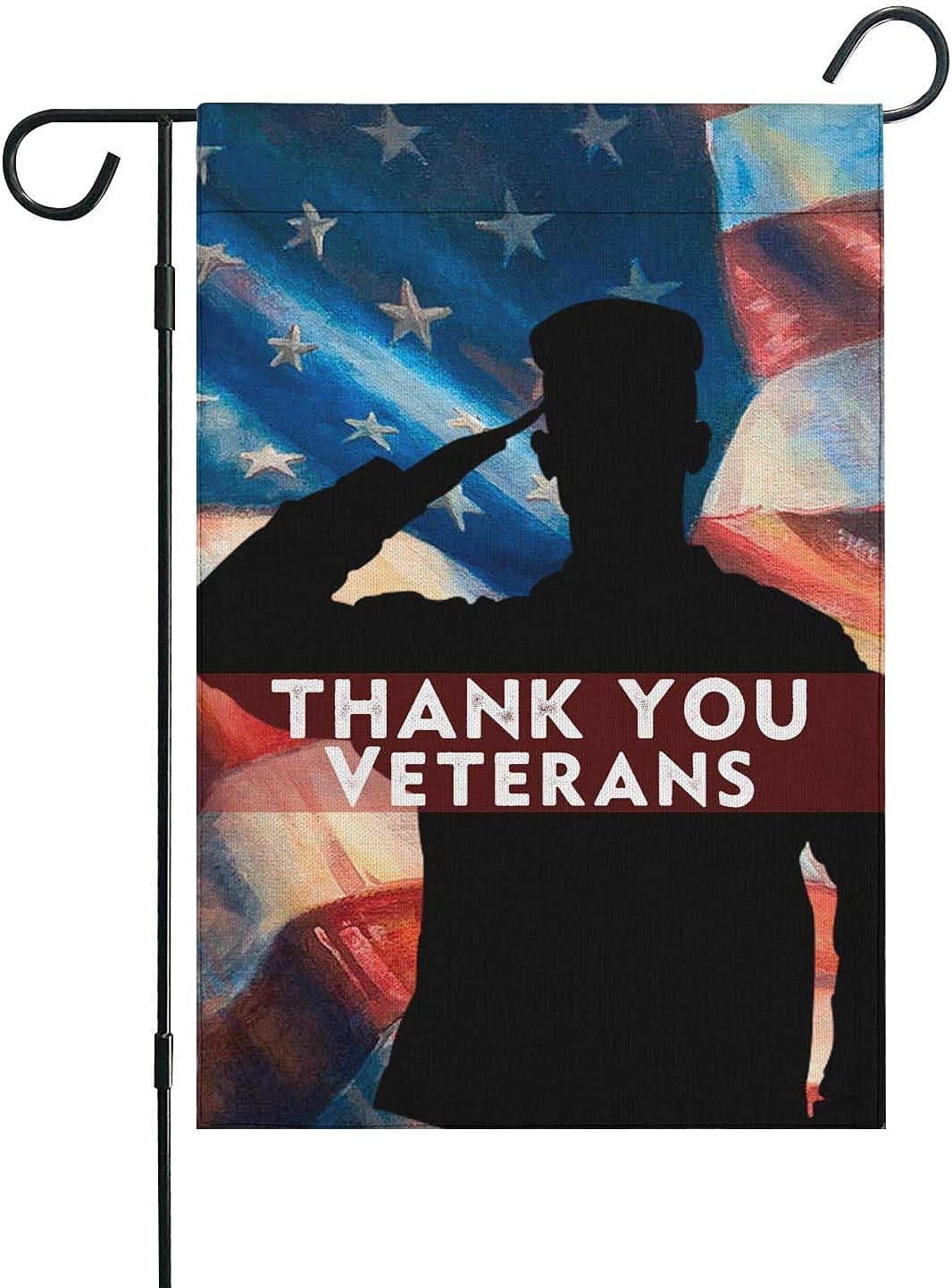 Thank You Veterans Garden Flag Happy Veterans Day Flags Watercolor ...
