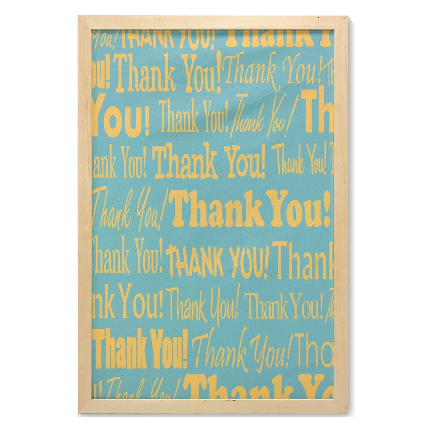 Thank You Wall Art with Frame, Appreciation Art Gratitude Different ...