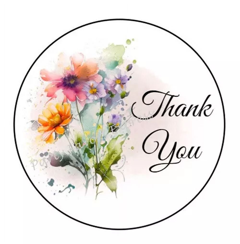 Thank You Wildflowers Stickers Party Favors Phone Decal Water Bottle ...