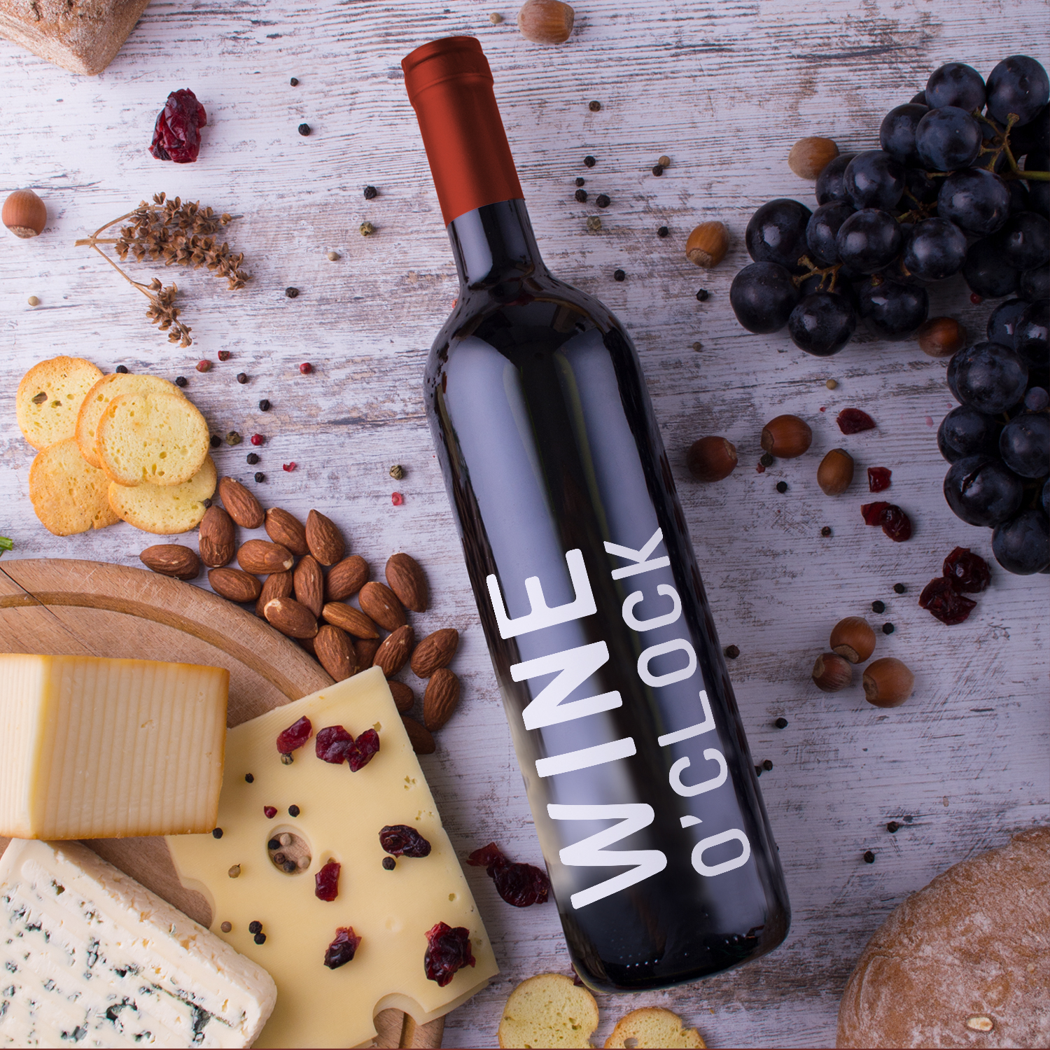 Thank You Wine Bottle Vinyl Sticker Decal - Wine O’Clock - 6" x 3.5 ...