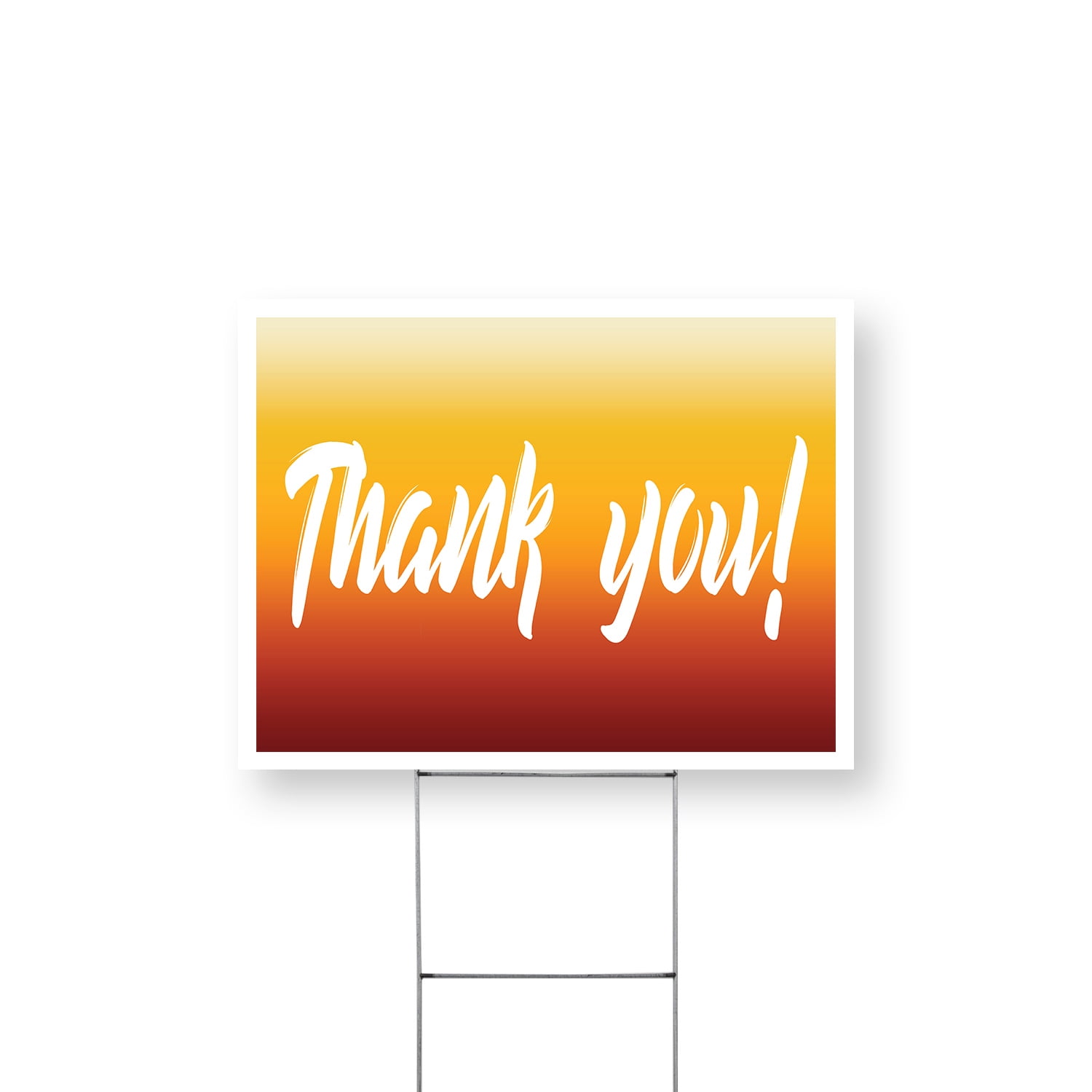 Thank You Yard Sign 18 Inch x 24 Inch Double Sided Weatherproof Heavy ...