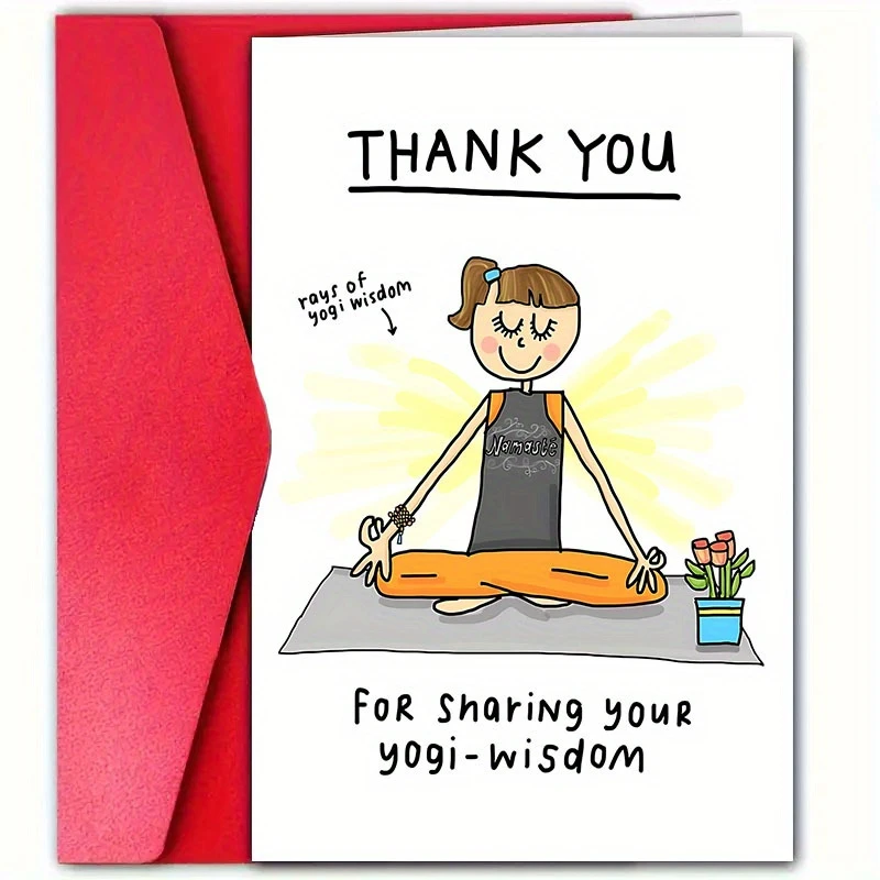 Thank You Yogi Card – “For Sharing Your Yogi-Wisdom” with Cute ...