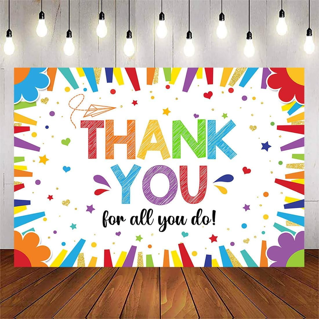 Thank You for All You Do Backdrop We Appreciate You Banner Employee ...