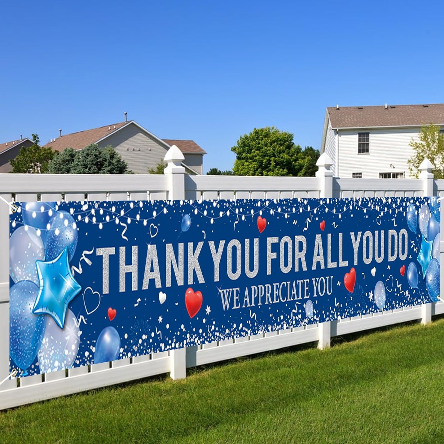 Thank You for All You Do Fence Banner Party Decorations,Employee ...